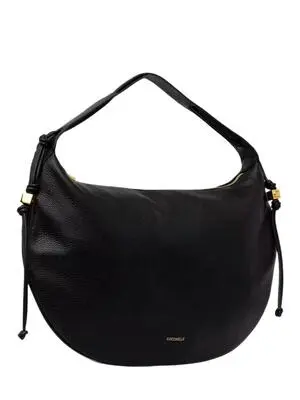 COCCINELLE Grained Leather Tote Bag - Black
