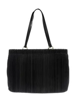 MOSCHINO Love Moschino Pleated Logo Plaque Tote Bag