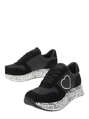 Moschino Heart-motif Sneakers - Black