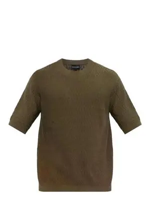 Emporio Armani Textured Short-sleeve T-shirt - Green