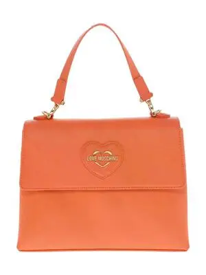Moschino Plaque Top-handle Bag - Orange