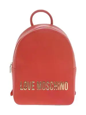 Moschino Love Logo Lettering Backpack - Red