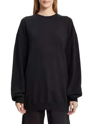 ANN DEMEULEMEESTER Brushed Slogan Print Sweatshirt - Black