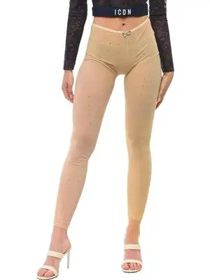Dsquared2 Crystal Embellished Sheer Tights - Neutrals