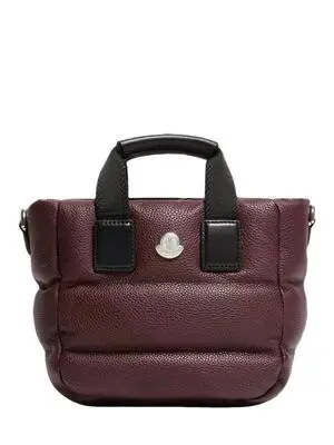 Moncler Micro Caradoc Quilted Leather Tote Bag - Red