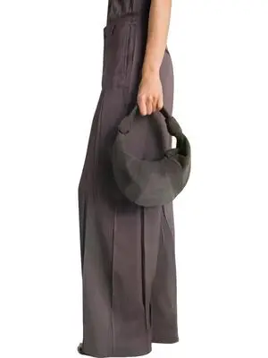 LEMAIRE Mini Fortune Croissant Bag In Alpaca Nubuck - Brown