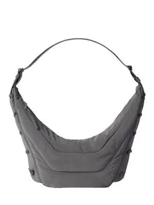LEMAIRE LEMAIRE Medium Soft Game Bag In Nylon Canvas Blue