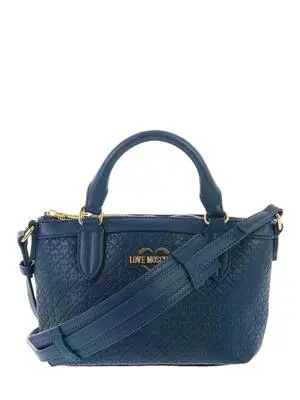 Moschino Valentina Heart-embossed Tote Bag - Blue