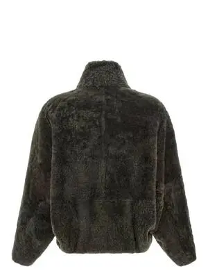 Brunello Cucinelli Paneled Lambskin Jacket - Grey
