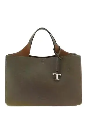 TOD'S Timeless Leather Tote Bag - Grey