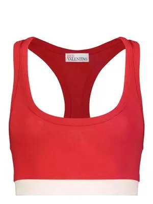 Red Valentino Racerback Cropped Top - Red
