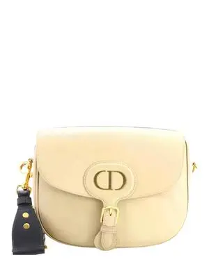 Dior Christian Dior Bobby Flap Leather Large Crossbody Bag Neutrals