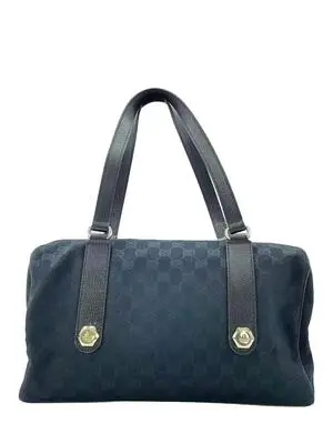 Gucci Gg Supreme Shoulder Bag - Black