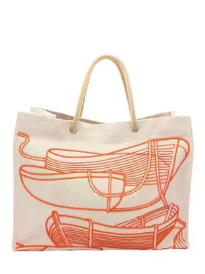 Hermès Thalassa Canvas Beach Bag - Neutrals