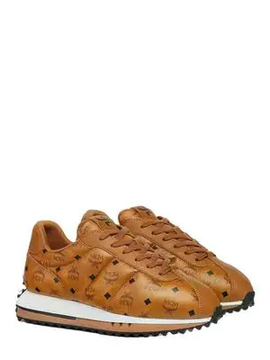 Mcm Visetos Print Lace-up Sneakers - Brown