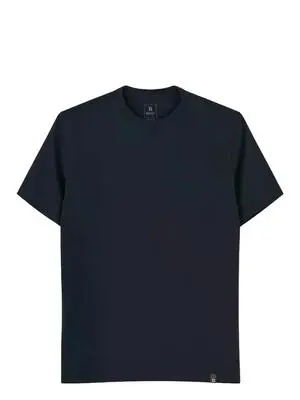 Boggi Milano T-shirt In Stretch Supima Cotton Jersey - Black