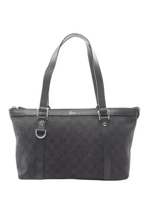 Gucci Gg Canvas Abbey D-ring Tote Bag - Black