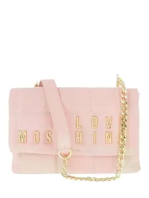 Moschino Quilted Logo Shoulder Bag - Pink