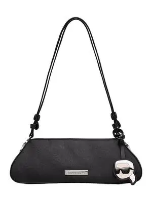 Karl Lagerfeld Logo Plaque Shoulder Bag - Black