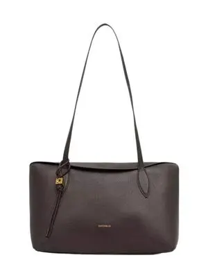 COCCINELLE Logo-print Leather Tote Bag - Brown