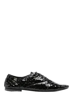 Saint Laurent Patent Leather Derby Shoes - Black
