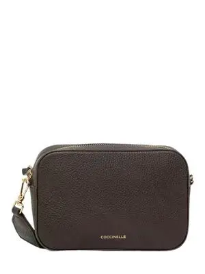 COCCINELLE Small Tebe Grained Leather Shoulder Bag - Brown