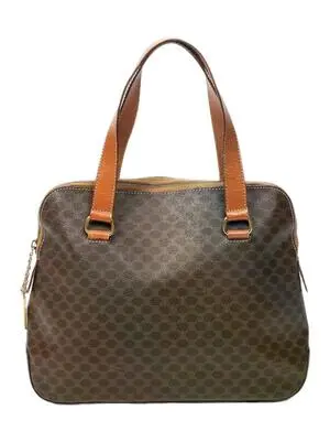 Celine Macadam Pattern Shoulder Bag - Brown