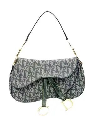 Dior Trotter Double Saddle Shoulder Bag - Blue