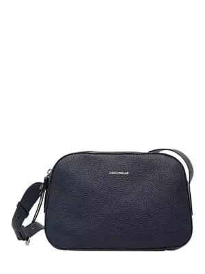 COCCINELLE Grained Leather Shoulder Bag - Blue