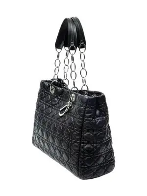 Dior Medium Quilted Tote Bag - Black
