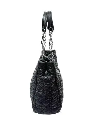 Dior Medium Quilted Tote Bag - Black