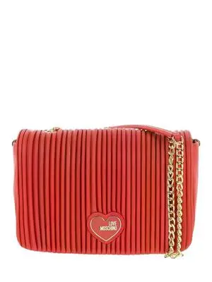 Moschino Patch Crossbody Bag - Red