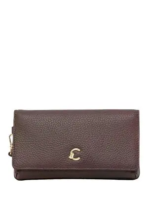 COCCINELLE C-me Logo-plaque Clutch - Brown