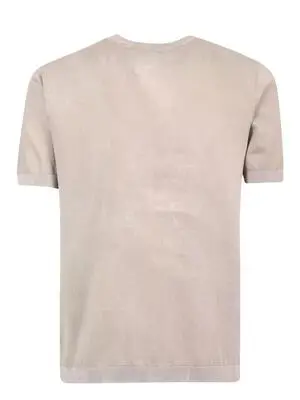 ORIGINAL VINTAGE Ribbed-hem T-shirt - Brown