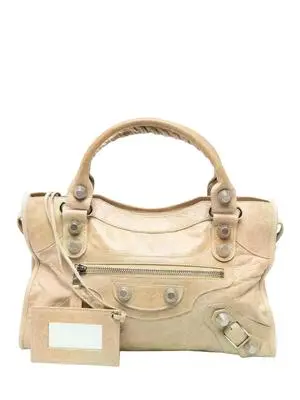 Balenciaga 2000s Le City Leather Tote Bag - Neutrals