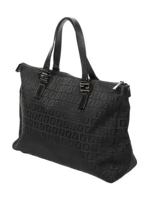 Fendi Roll Zucca Tote Bag - Black