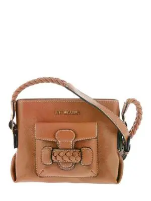 Moschino Braided Detail Crossbody Bag - Brown