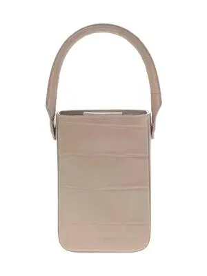 By Far Mini Crocodile-effect Leather Shoulder Bag - Neutrals