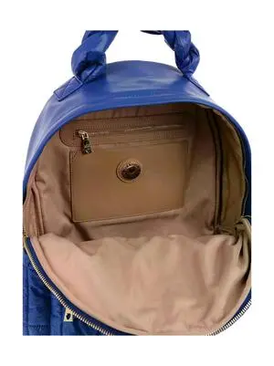 Moschino Quilted Braided-handle Backpack - Blue