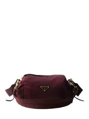 Prada Re-nylon And Leather Shoulder Bag - Red