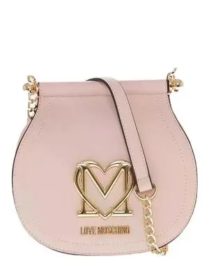Moschino Plaque Chain Strap Crossbody Bag - Pink