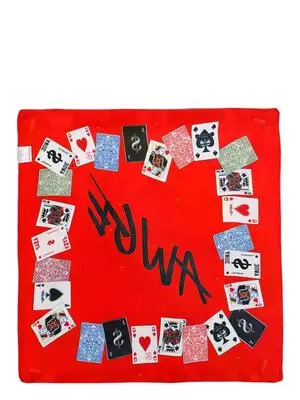AWGE Cards-print Logo-print Foulard - Red