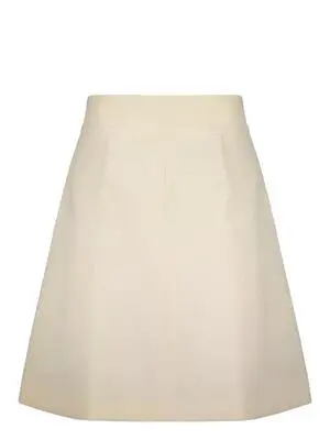 Red Valentino A-line Mini Skirt With Front Button Detail - Neutrals