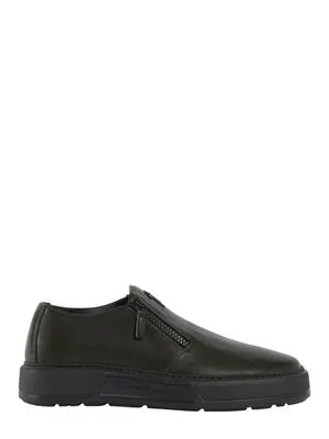 GIUSEPPE ZANOTTI Leather Slip-on Sneakers With Dual Zippers - Caky