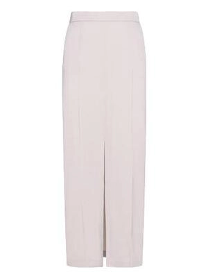 CRUNA Maxi Skirt In Virgin Wool And Polyamide - Light Grey