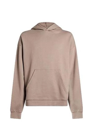 DRESSISM. Dressism Taupe Cotton French Terry Hoodie - Grey