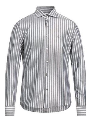 Paul & Shark Man Shirt Chocolate Brown Size 16 Cotton Green