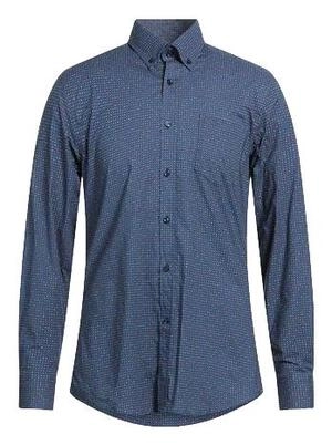 Paul & Shark Man Shirt Midnight Blue Size 15 ¾ Cotton, Elastane Blue