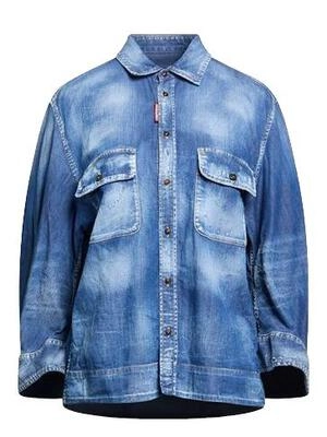 Dsquared2 Cotton Elastane Denim Shirt - Blue