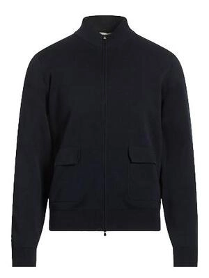 FILIPPO DE LAURENTIIS Midnight Cotton Half-zip Cardigan - Blue
